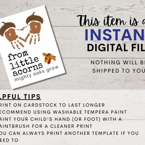 From Little Acorns Mighty Oaks Grow Handprint Art | Fall Autumn ...