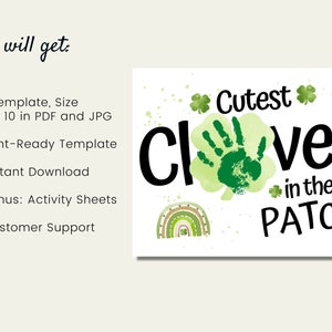 Cutest Clover in the Patch Shamrock Handprint Art Craft | DIY St ...