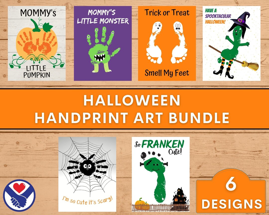 Halloween Handprint Art Bundle | Handprint DIY Craft | Crafts for Kids ...