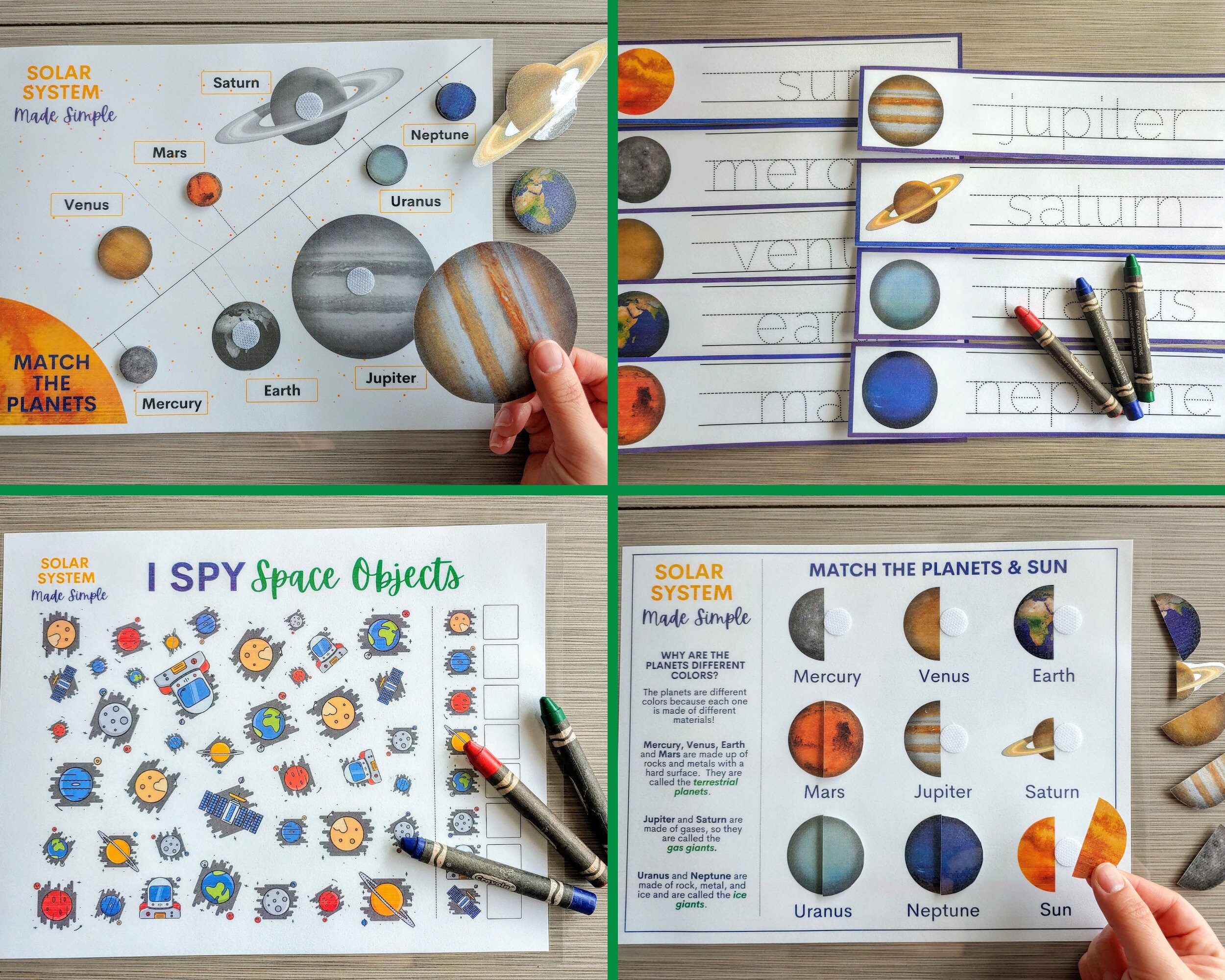 Solar System Busy Book Space Theme Preschool Binder Toddler Quiet Book ...