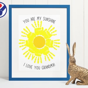 Sunshine Printable Handprint Art | DIY Grandma Gift | Footprint Art ...