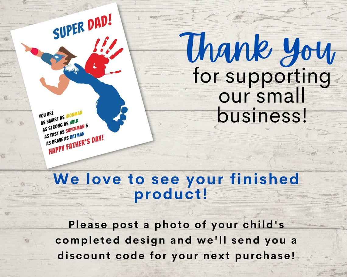 Superhero Father's Day Handprint Art | Super Dad Handprint Art ...