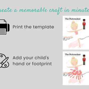 Nutcracker Ballerina Christmas Handprint Art | Christmas Crafts for ...