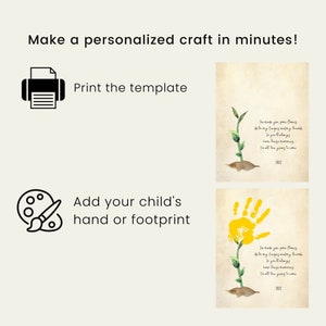 Flower Handprint Art Craft | Mother's Day Personalized Gift for Mom ...