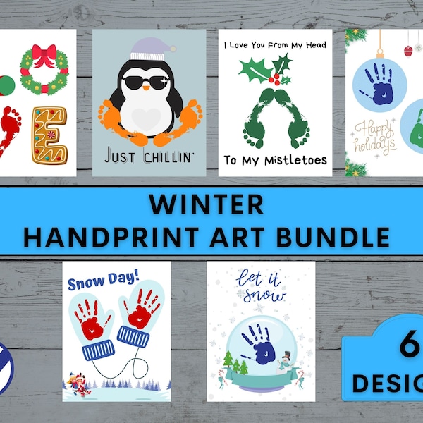 Winter Handprint Art - Etsy