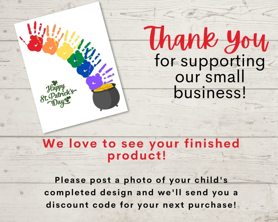 St Patrick's Day Rainbow Handprint Art Rainbow Handprint | Etsy