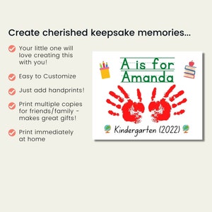 EDITABLE Personalized Name Handprint Art | Back to School | First Day ...