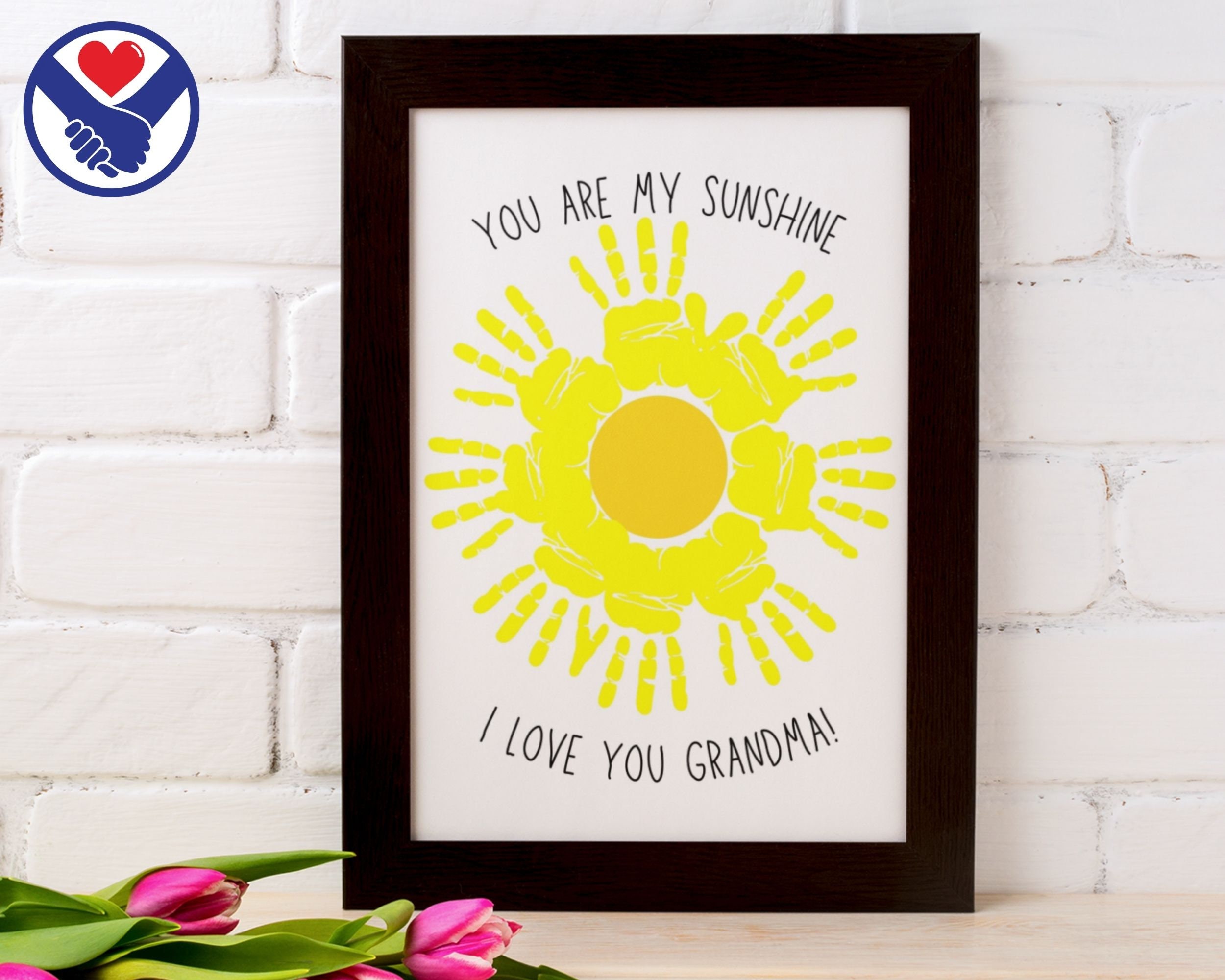 Sunshine Printable Handprint Art DIY Grandma Gift Footprint Art ...