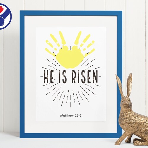 Easter Handprint Craft for Kids He is Risen Digital - Etsy
