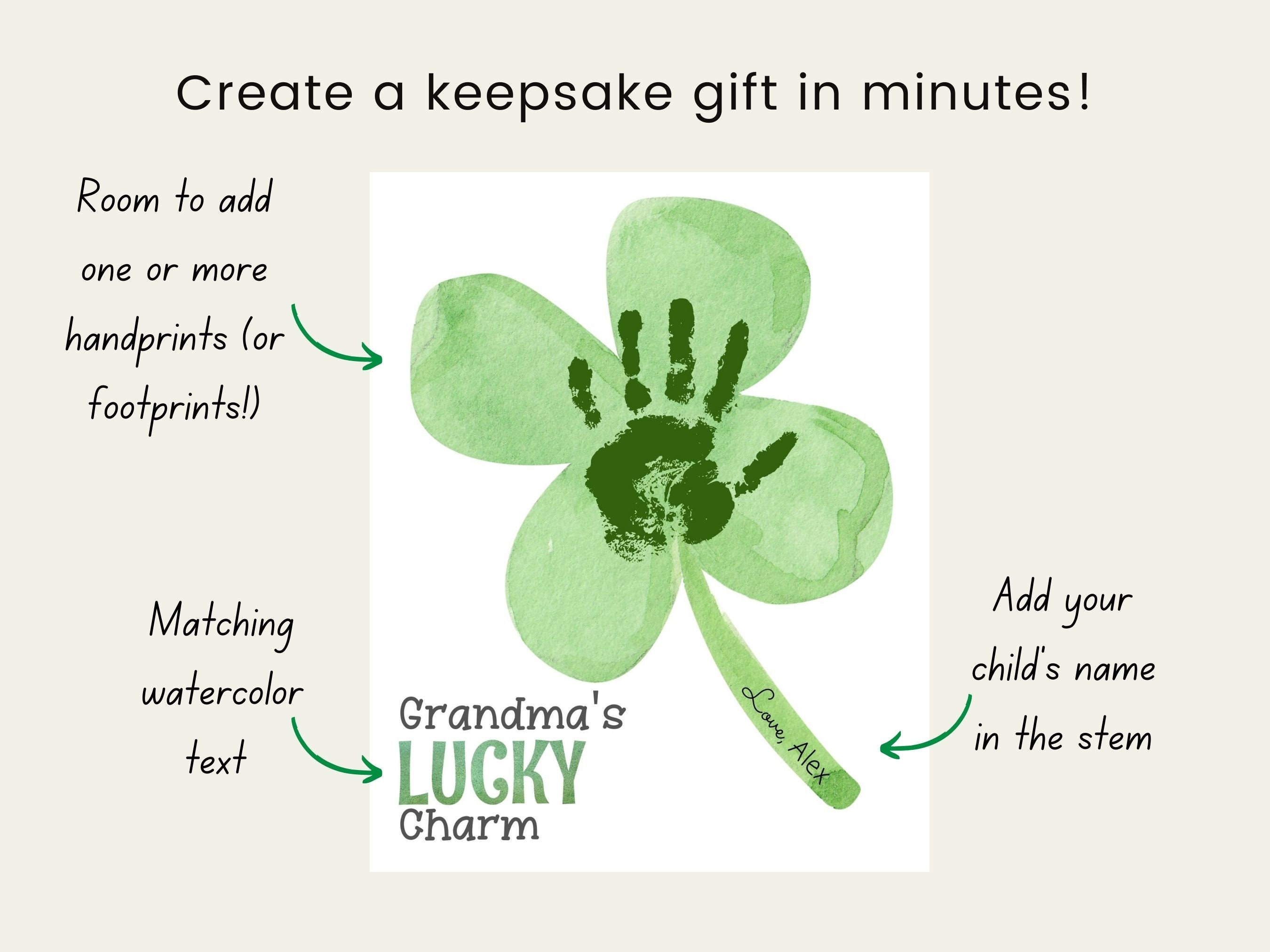 EDITABLE St Patrick's Day Lucky Charm Handprint Art | Shamrock ...
