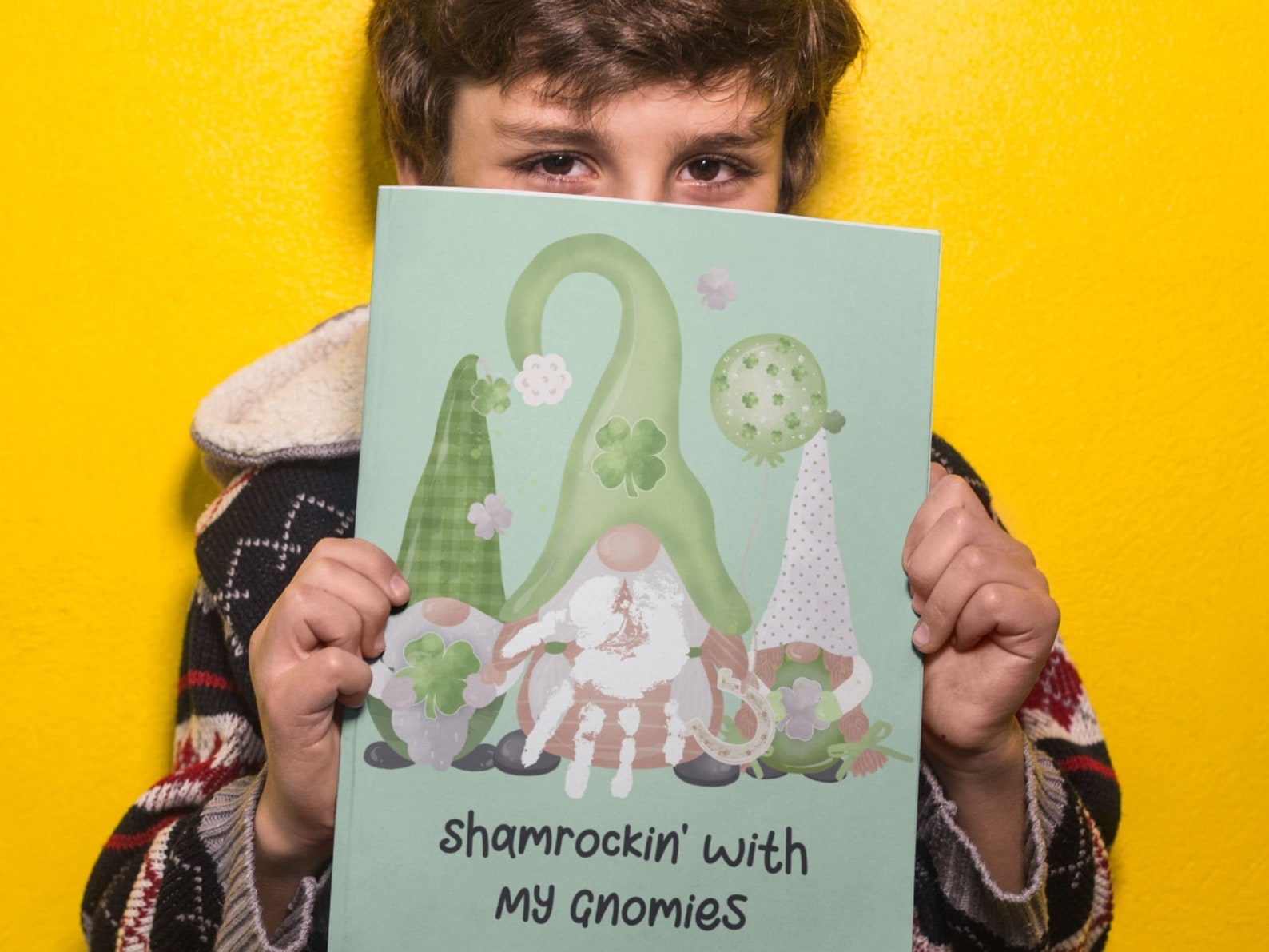 St Patrick's Day Gnome Handprint Art Craft DIY Gnome - Etsy