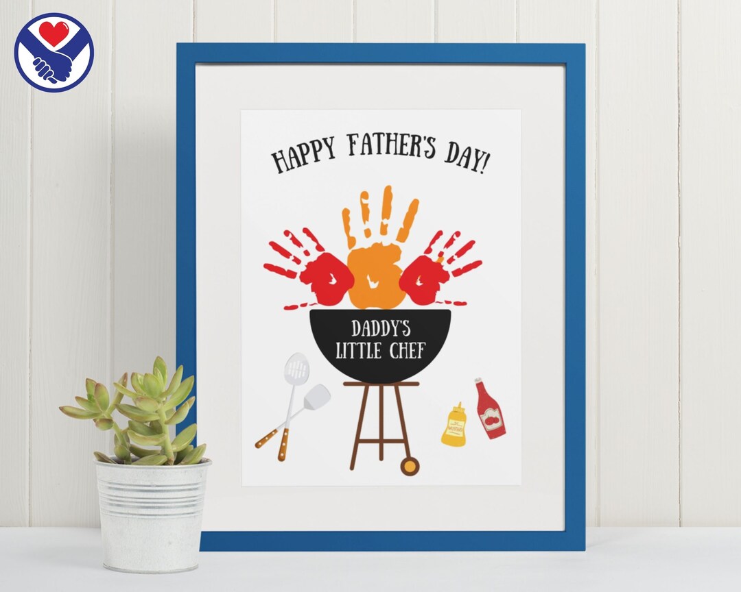 Father's Day Handprint Art | Daddy's Little Chef Handprint Art ...