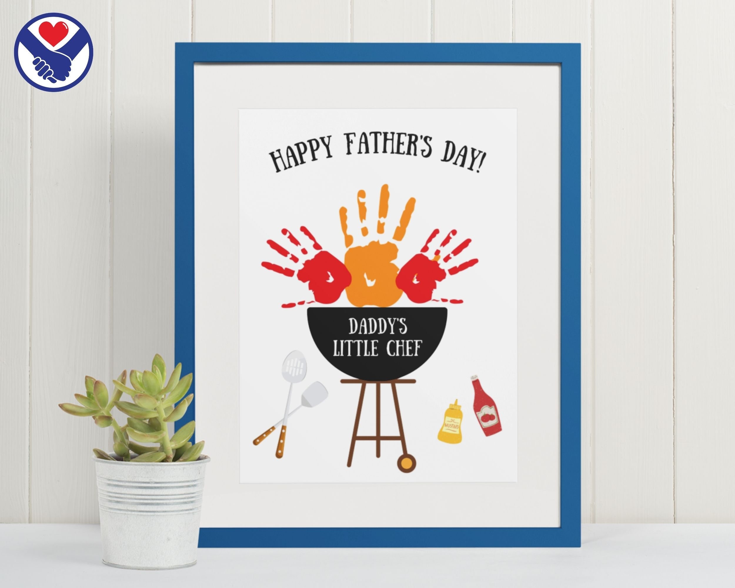 Father's Day Handprint Art | Daddy's Little Chef Handprint Art ...