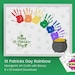 St Patrick's Day Rainbow Handprint Art Rainbow Handprint Craft Pot of ...