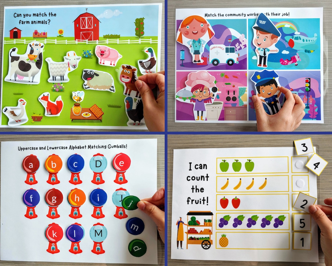 Toddler Busy Book Toddler Busy Book Printable Preschool - Etsy