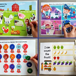 Toddler Busy Book | Toddler Busy Book Printable | Preschool Binder ...