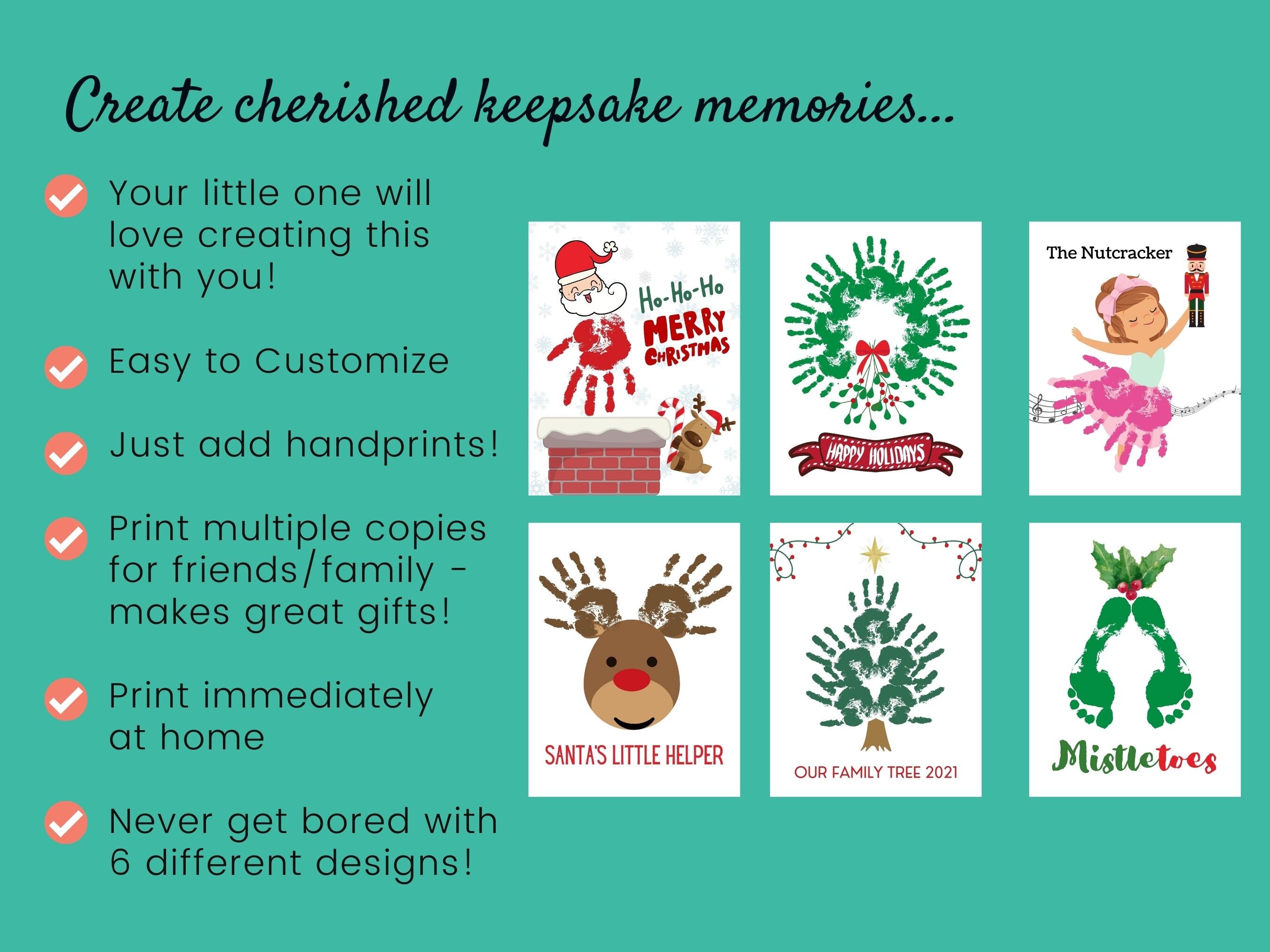 Christmas Handprint Art Bundle of 6 Crafts for Kids DIY - Etsy