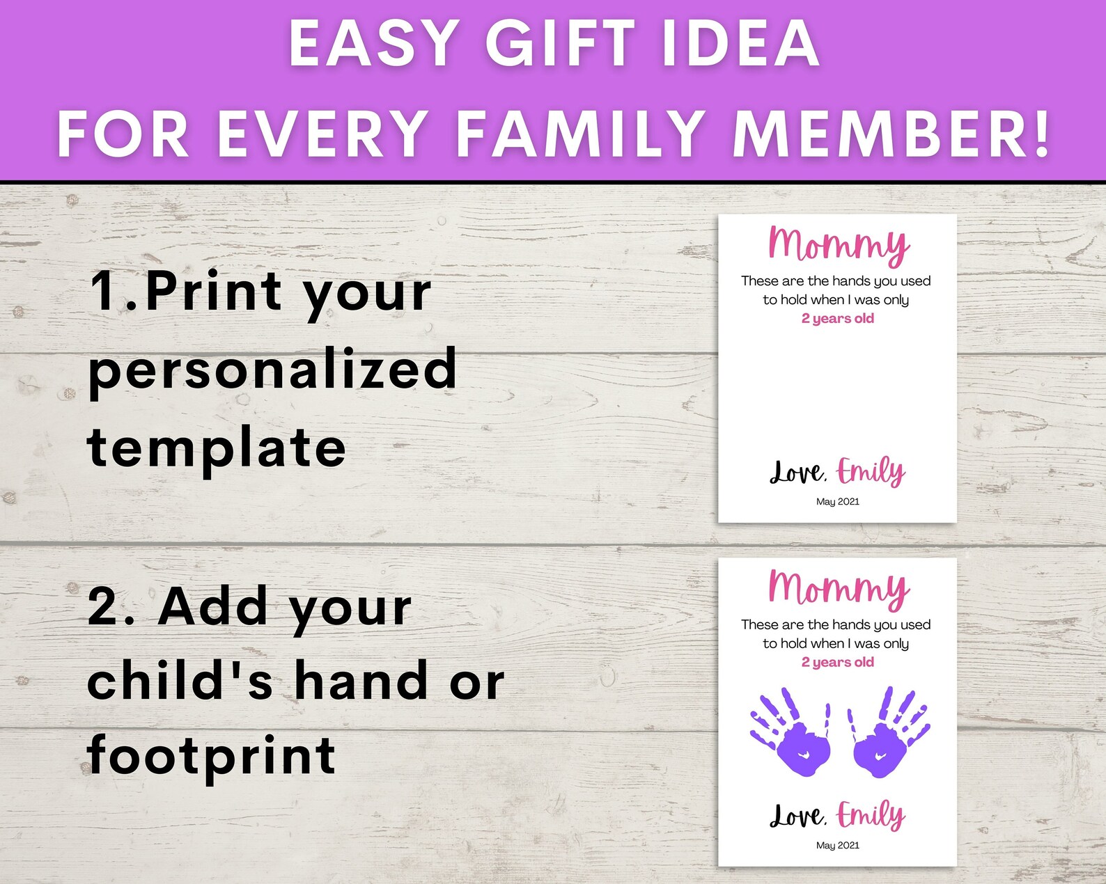 EDITABLE Gift for Mom Printable Handprint Art | DIY Mother's Day Craft ...