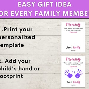 EDITABLE Gift for Mom Printable Handprint Art | DIY Mother's Day Craft ...