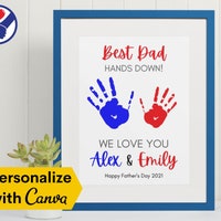 Superhero Father's Day Handprint Art Super Dad Handprint Art Printable ...