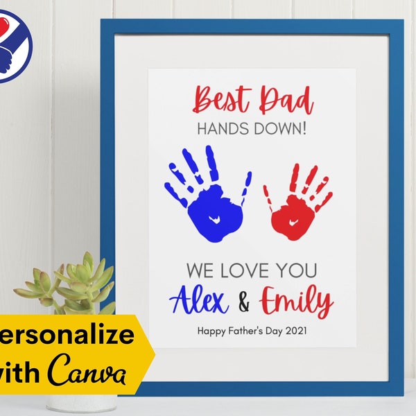 Superhero Father's Day Handprint Art Super Dad Handprint Art Printable ...