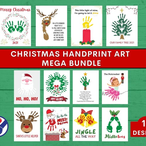 Christmas Handprint Art MEGA Bundle Christmas Crafts for - Etsy