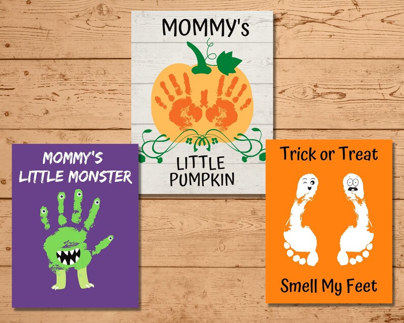Halloween Handprint Art Bundle | Handprint DIY Craft | Crafts for Kids ...