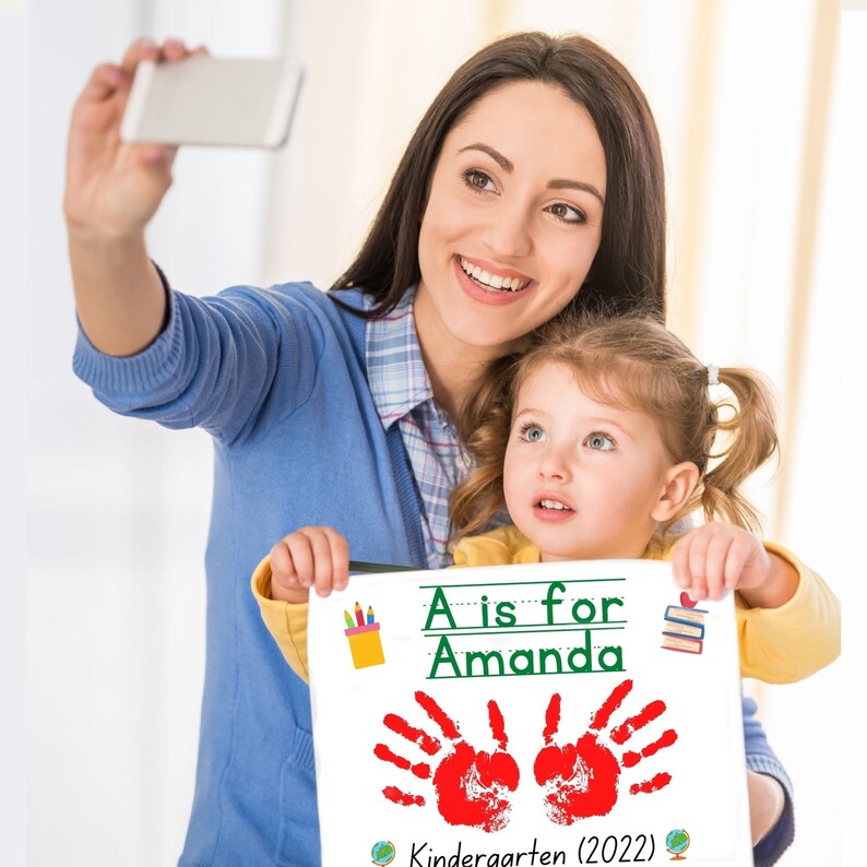 EDITABLE Personalized Name Handprint Art | Back to School | First Day ...