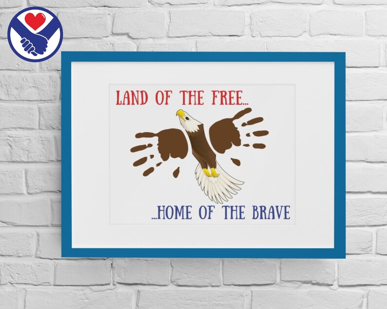 4th of July Bald Eagle Handprint Art Bald Eagle Patriotic Printable ...