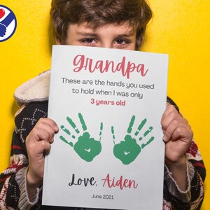 EDITABLE Gift for Dad Printable Handprint Art | DIY Father's Day Craft ...