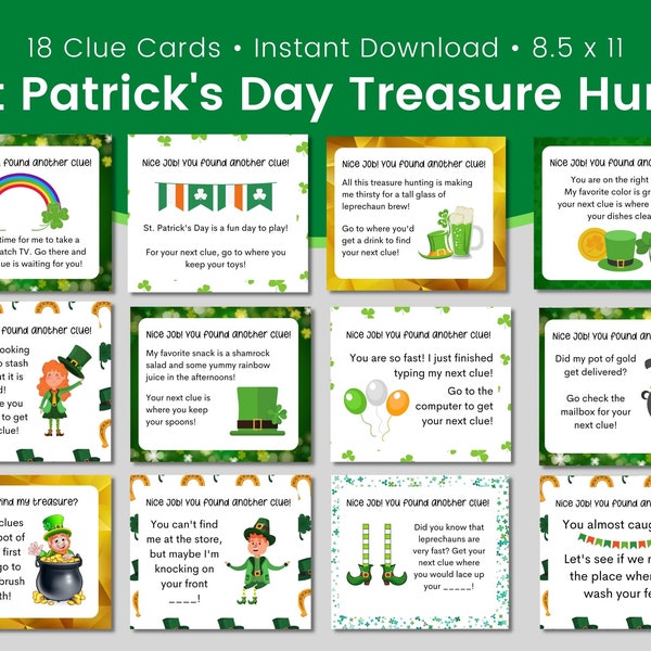 St Patricks Day Scavenger Hunt - Etsy