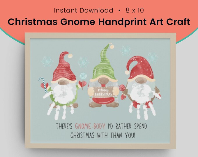 Gnome Handprint Craft for Kids, Valentine's Day Gift for Daddy, Toddler ...