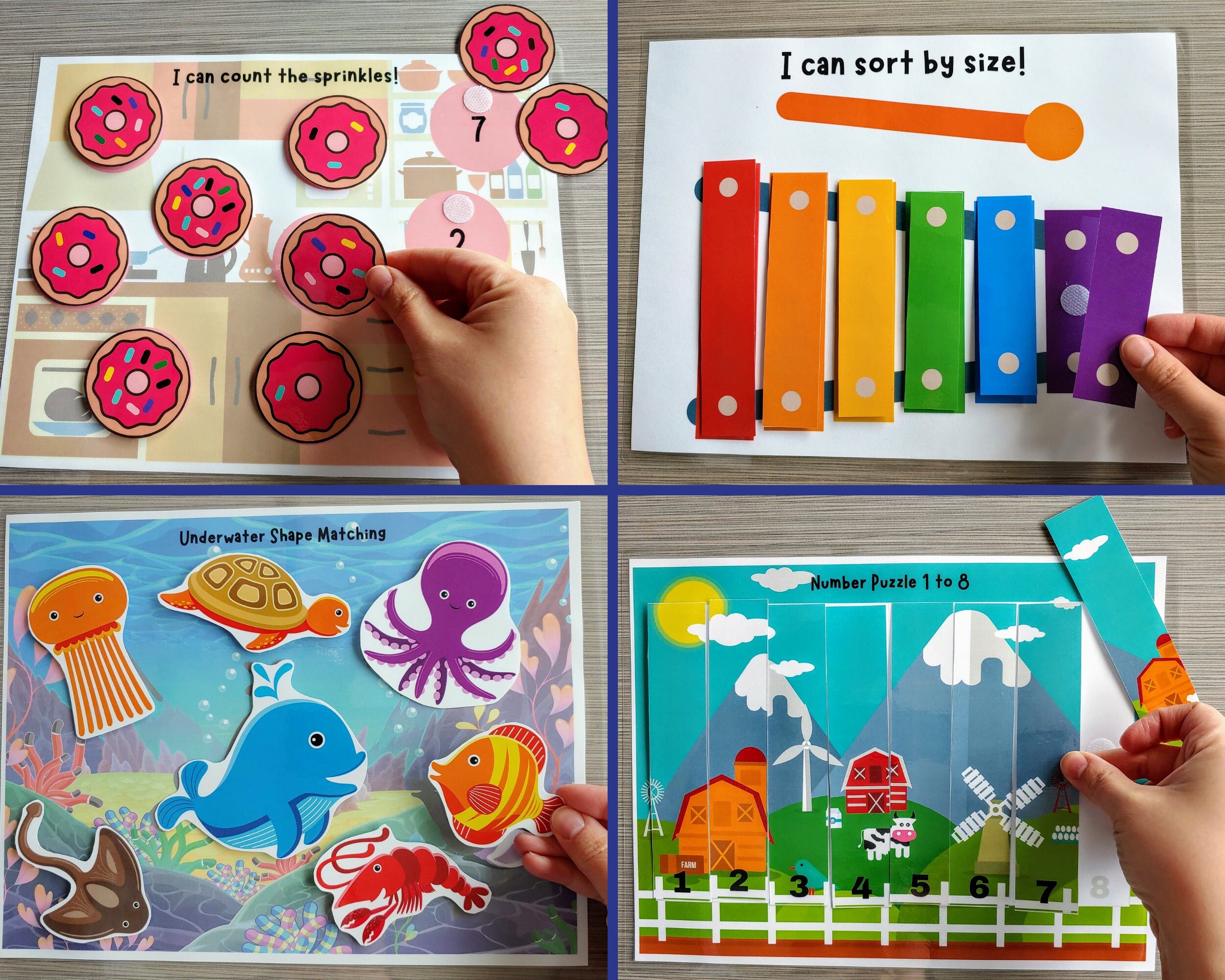 Toddler Busy Book Toddler Busy Book Printable Preschool | Etsy