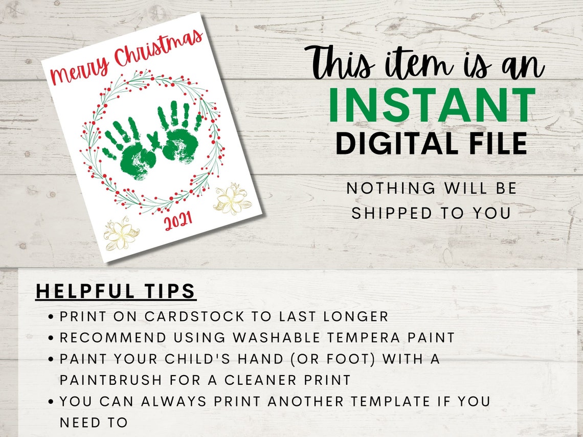 Christmas Handprint Art MEGA Bundle Christmas Crafts for - Etsy