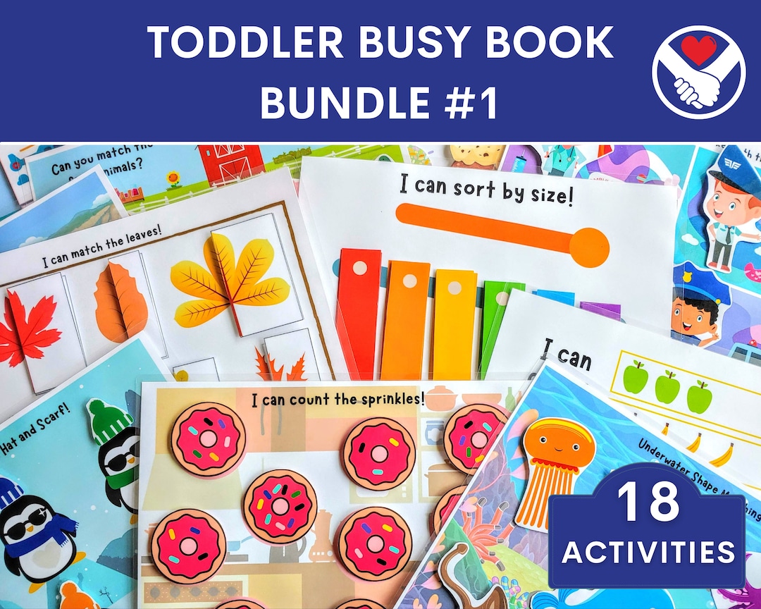 Toddler Busy Book | Toddler Busy Book Printable | Preschool Binder ...