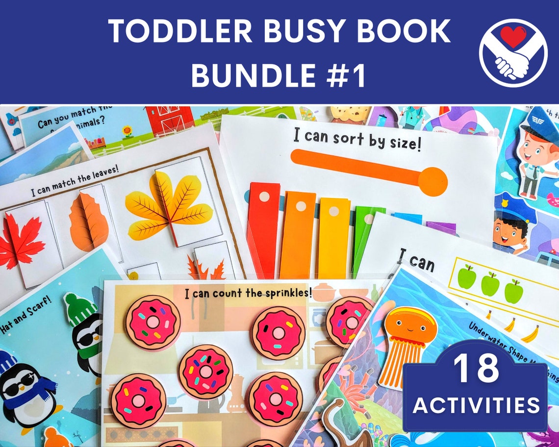 Toddler Busy Book Toddler Busy Book Printable Preschool - Etsy