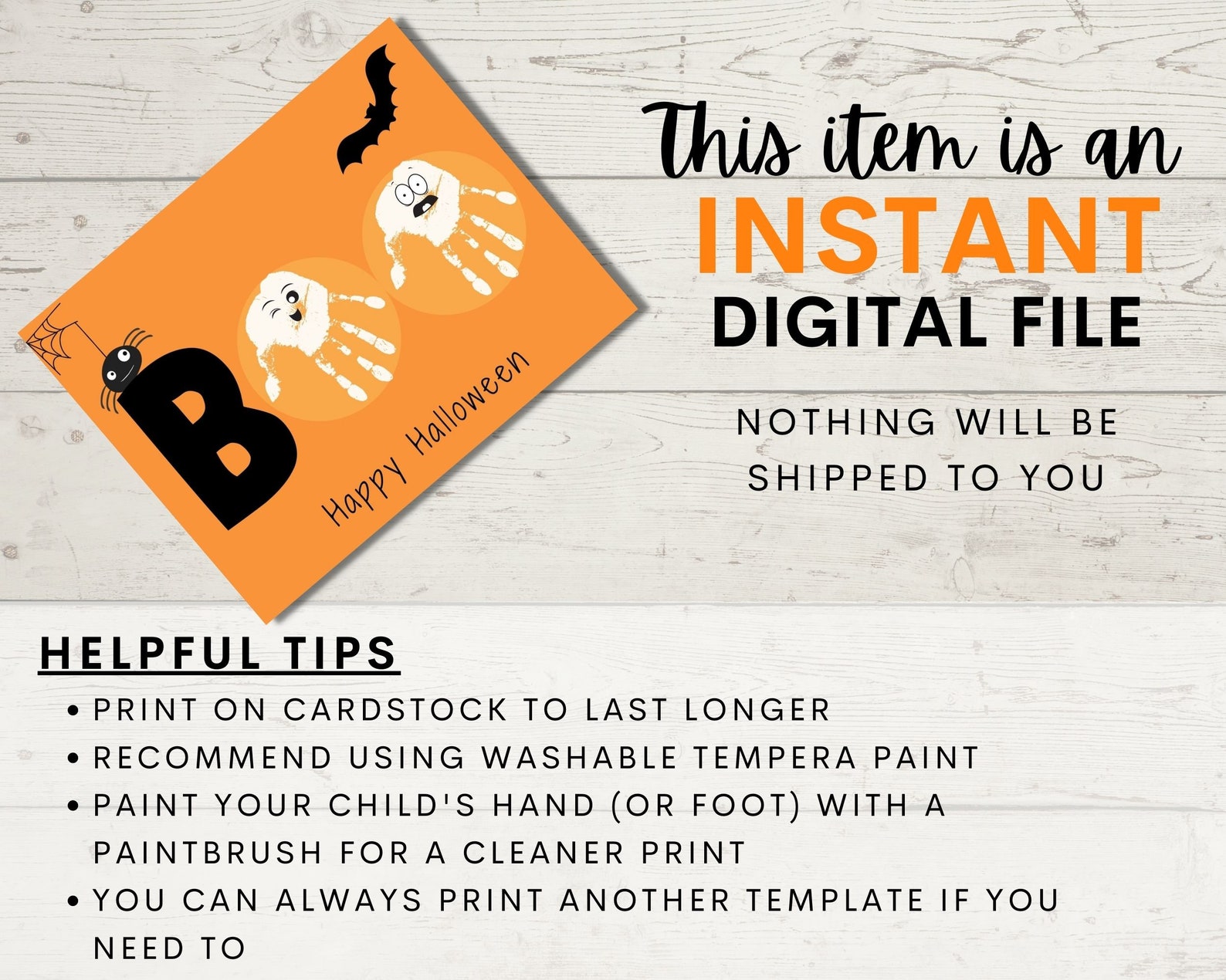 Halloween BOO Ghost Handprint Art | Cute Ghost Printable Craft ...