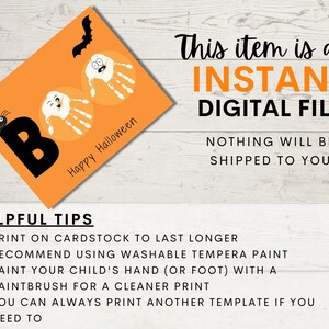 Halloween BOO Ghost Handprint Art | Cute Ghost Printable Craft ...