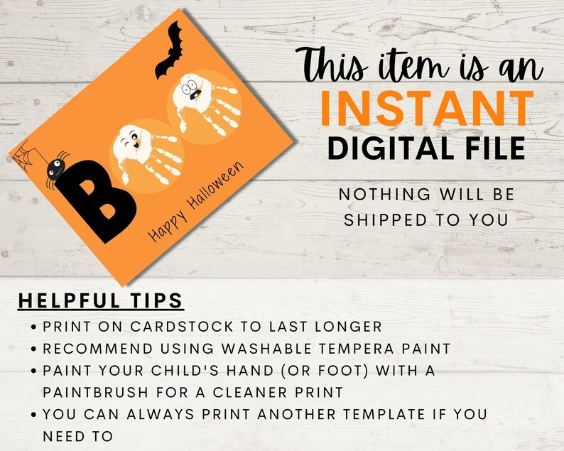 Halloween BOO Ghost Handprint Art | Cute Ghost Printable Craft ...