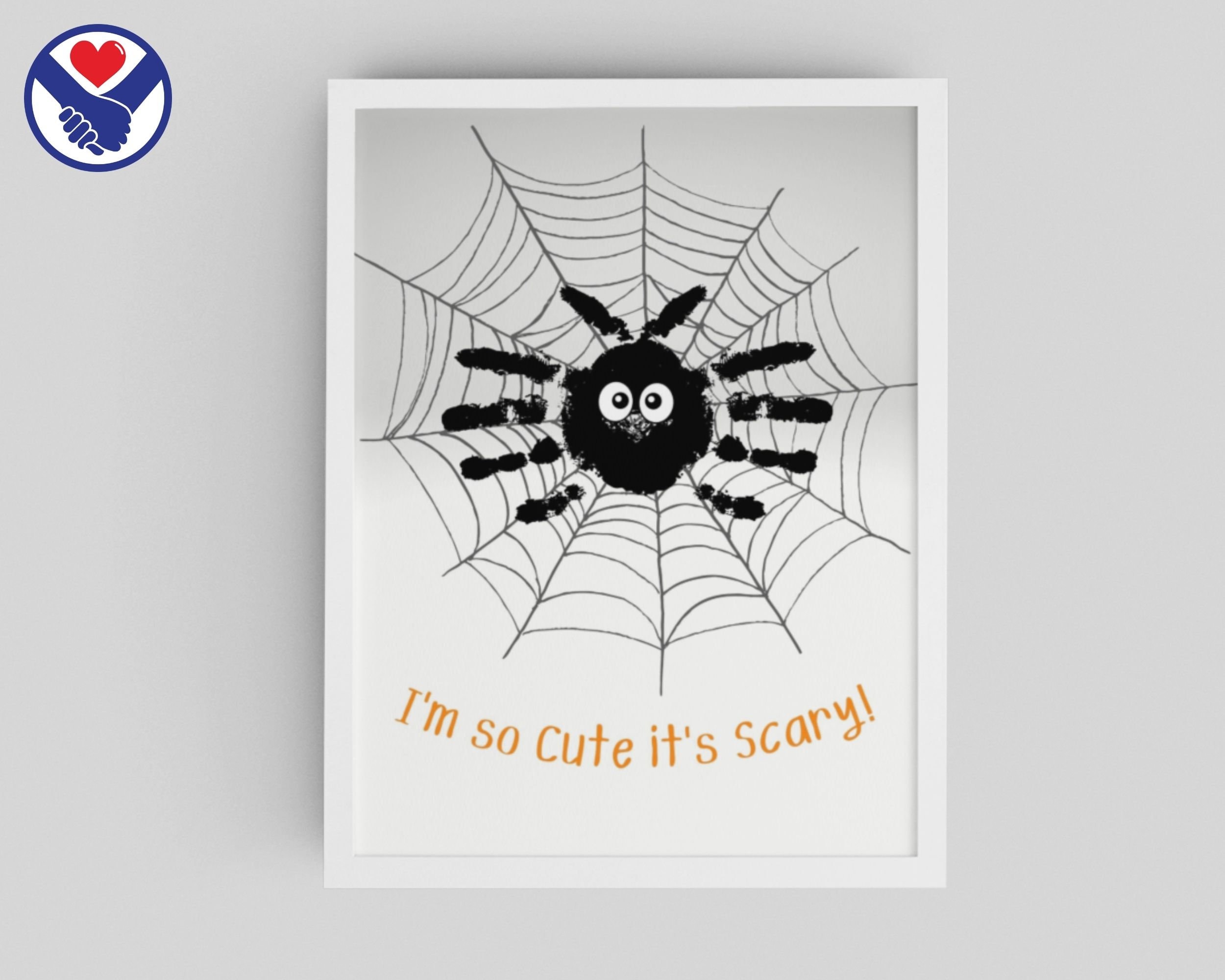 Halloween Spider Handprint Art | Cute Spider Handprint Printable Craft ...