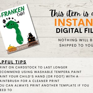 Halloween Frankenstein Handprint Art | Frankenstein Handprint Printable ...