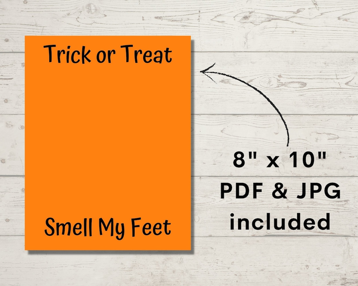 Trick or Treat, Smell My Feet Handprint Art Ghost Footprint Printable ...