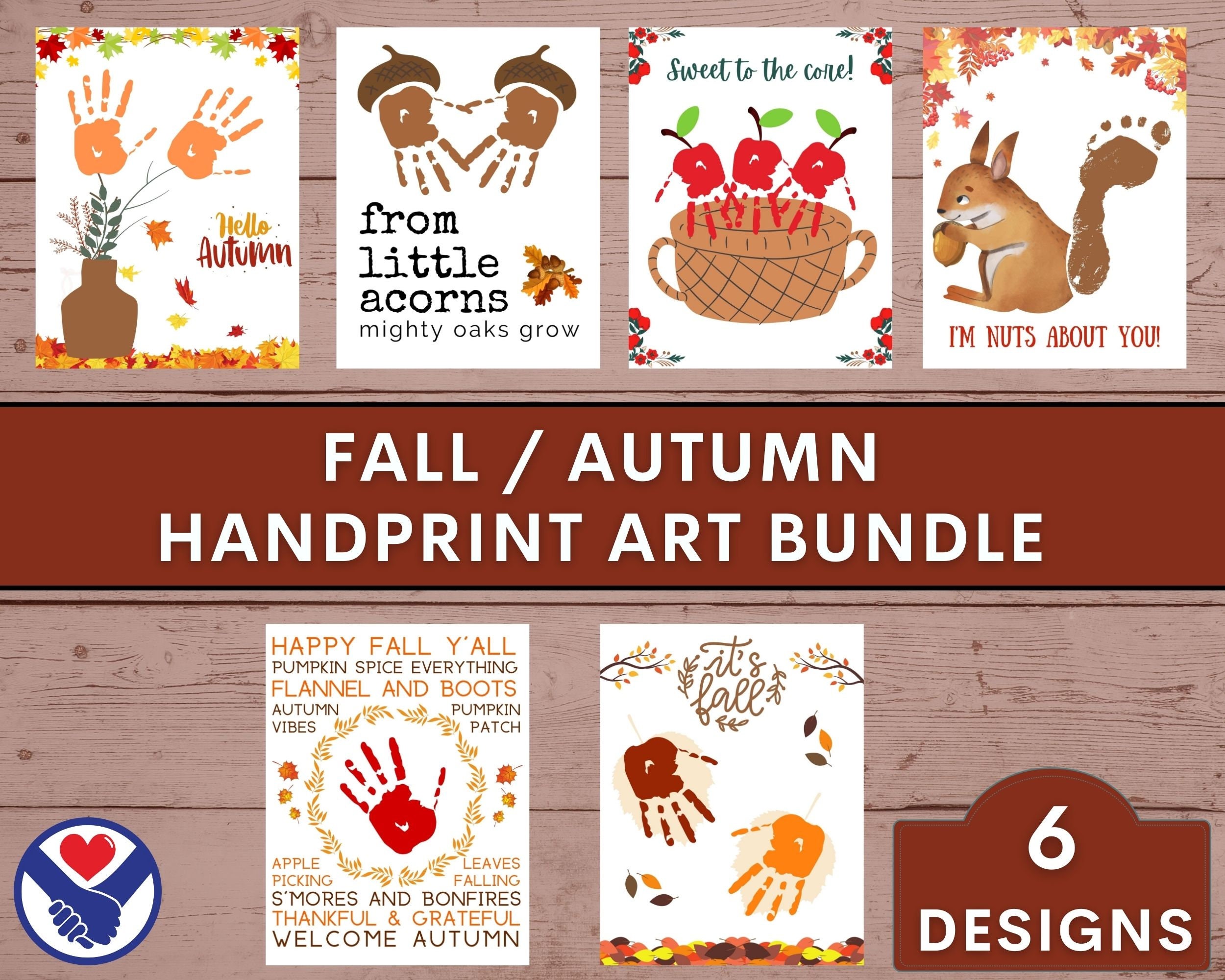 Autumn Fall Handprint Art Bundle Handprint DIY Craft Crafts for Kids ...