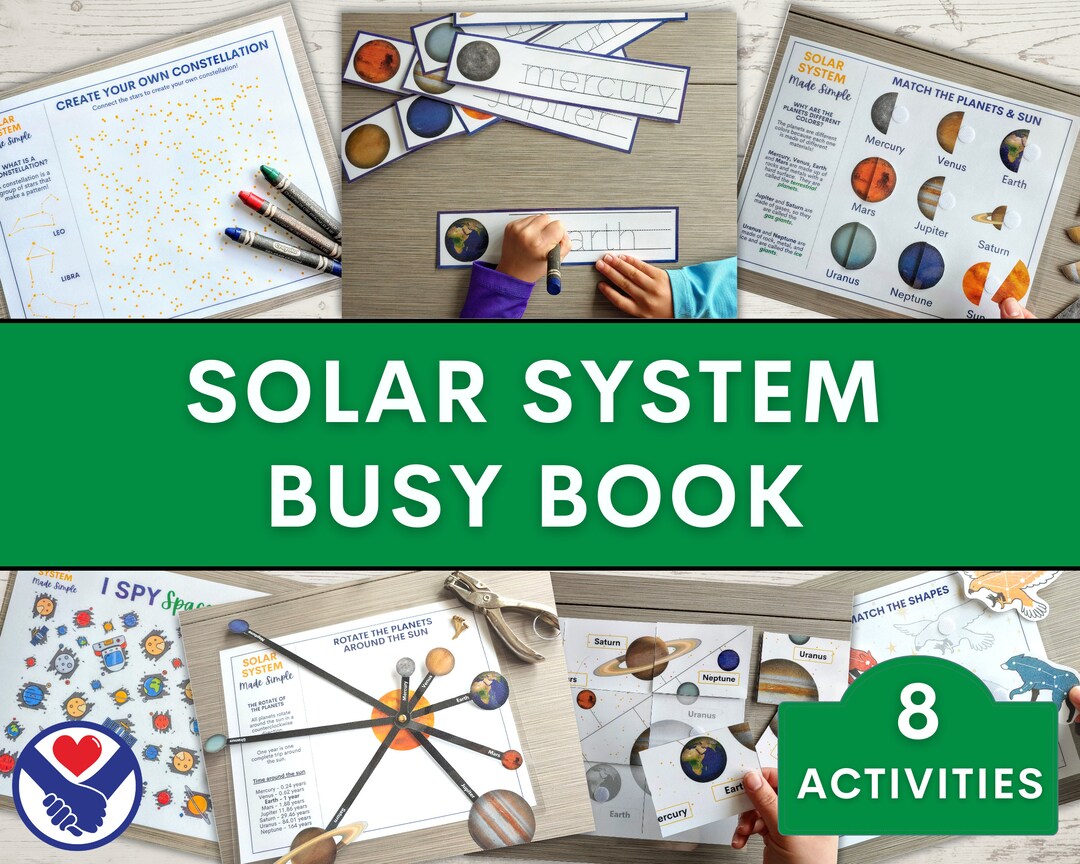 Solar System Busy Book | Space Theme Preschool Binder | Toddler Quiet ...