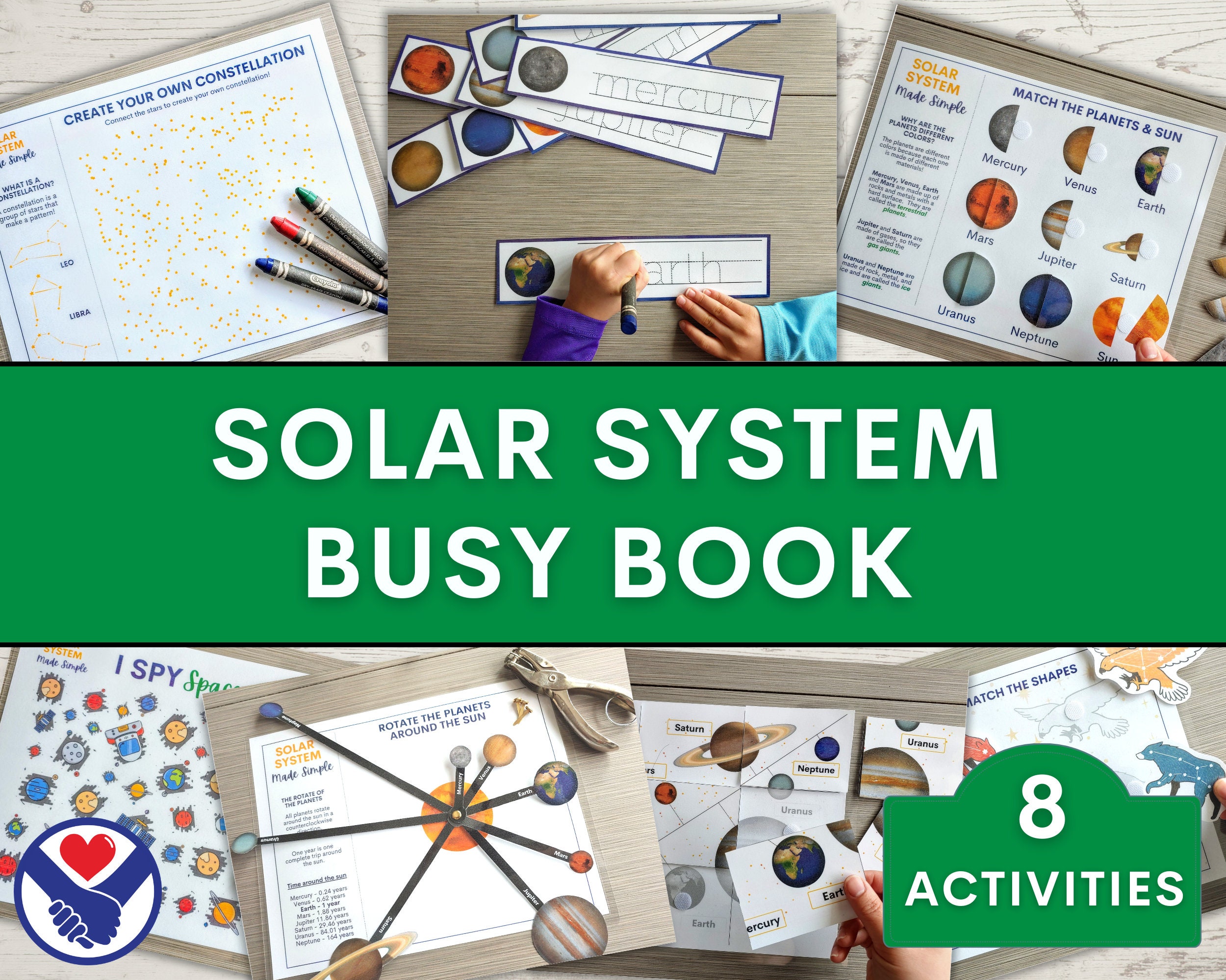 Solar System Busy Book | Space Theme Preschool Binder | Toddler Quiet ...