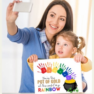 Rainbow Pot of Gold Handprint Art Craft | DIY St Patrick's Day Crafts ...