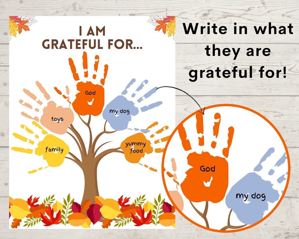 Thanksgiving Gratitude Tree Handprint Art | Preschool Handprint ...