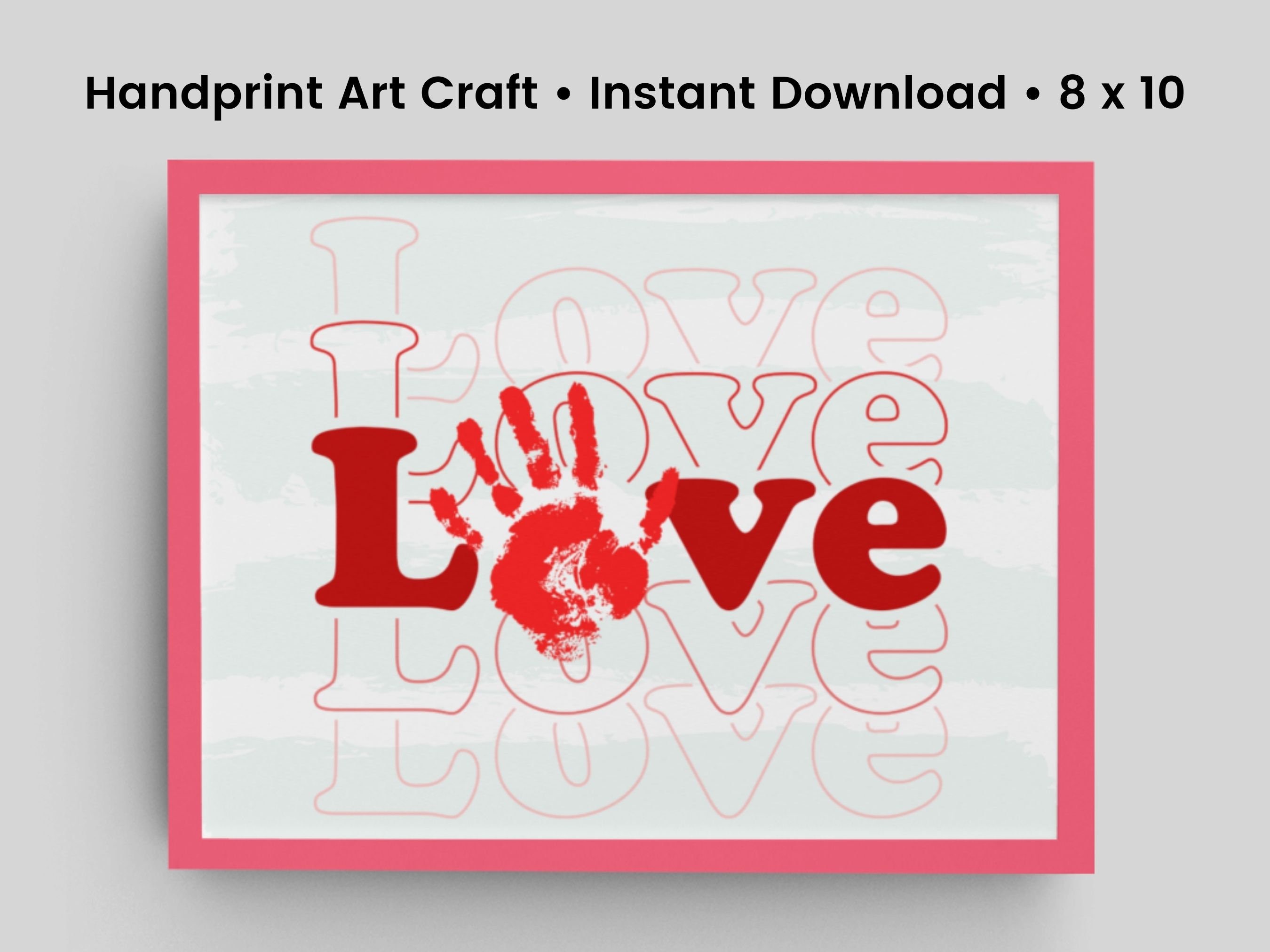 Valentine Love Handprint Art Craft DIY Valentine Crafts for Kids ...