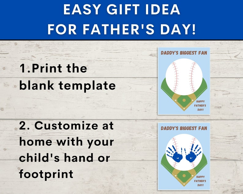 Baseball Dad Father's Day Handprint Art Baseball Handprint Art ...