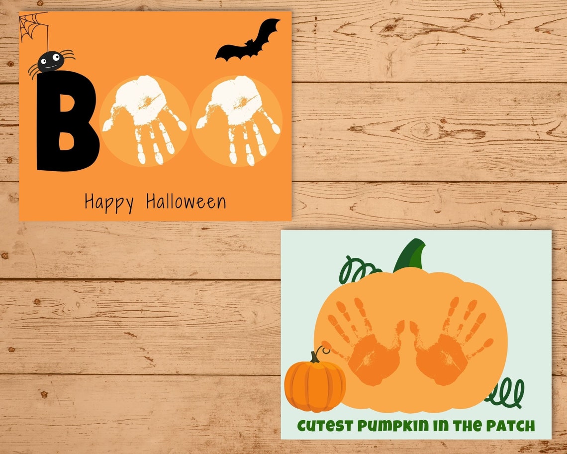 Halloween Handprint Art Bundle | Handprint DIY Craft | Crafts for Kids ...